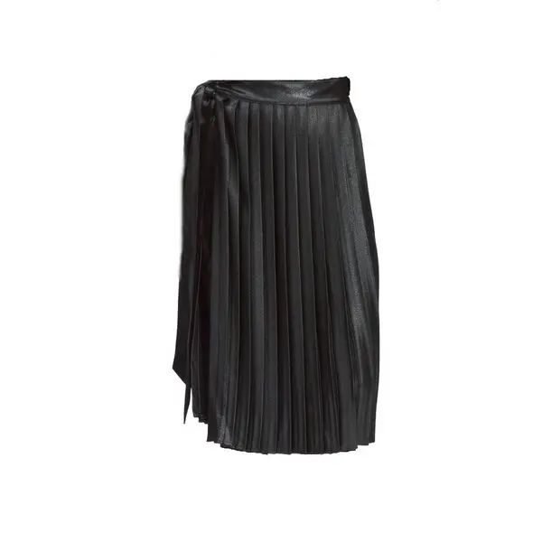 MONOSUIT Glitter Pleated Wrap Skirt