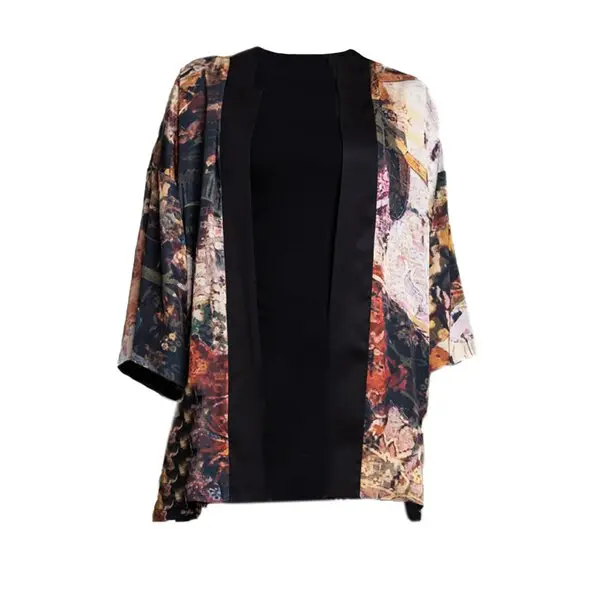 ARTISTA Name Geisha Printed Kimono - Black