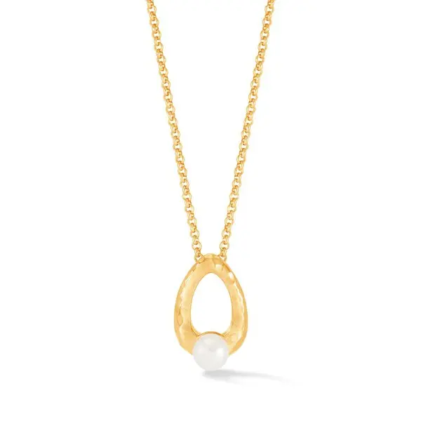 DOWER & HALL Waterfall Pearl Droplet Pendant - Gold