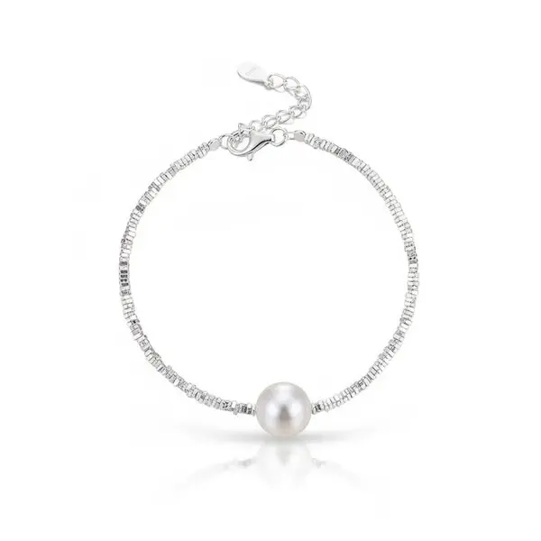ANGEL BAROCCO Beaded Bracelet With Freshwater Pearl - Silver