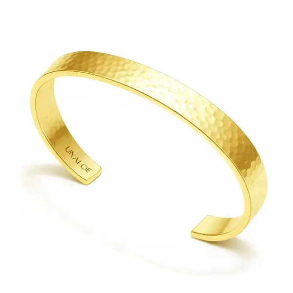 UNALOE Open Plated Rigid Bangle - Gold