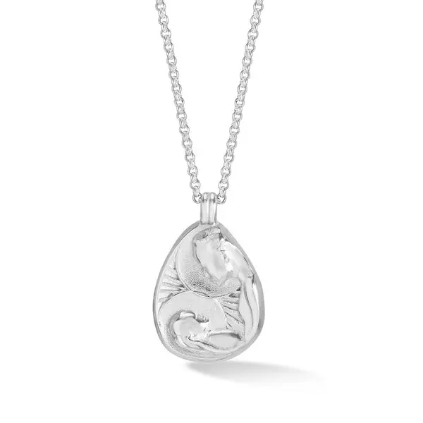 DOWER & HALL Mother & Child Talisman Sterling Necklace - Silver
