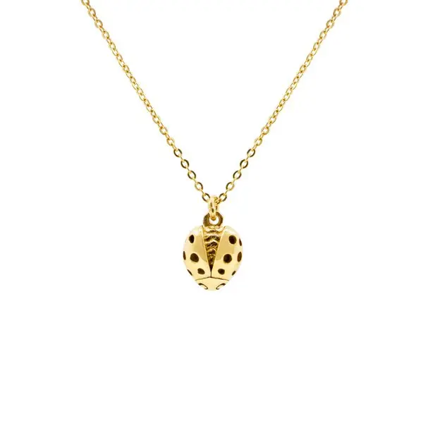 LEE RENEE Ladybird Vermeil Necklace - Gold