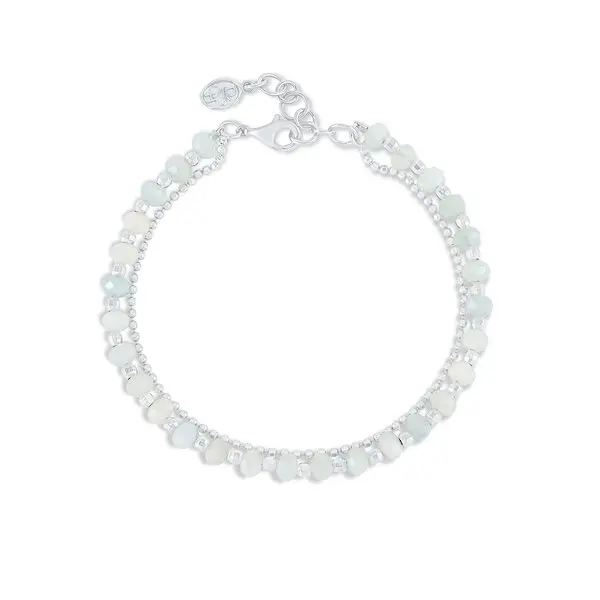 DOWER & HALL Aquamarine Orissa Bracelet - Silver