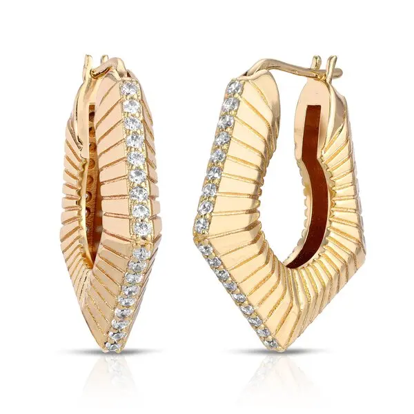 LEEADA JEWELRY Phoebe Hoop Earrings - Gold