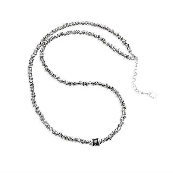 ALTAR™ ORNAMENTS CO. Sterling Engraved Bead Necklace - Silver