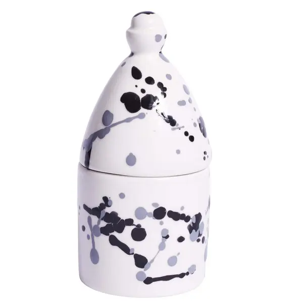 CAROLA FRA I TRULLI Trullo Candle Holder With Almond Tree Scented Soy Wax Candle - White