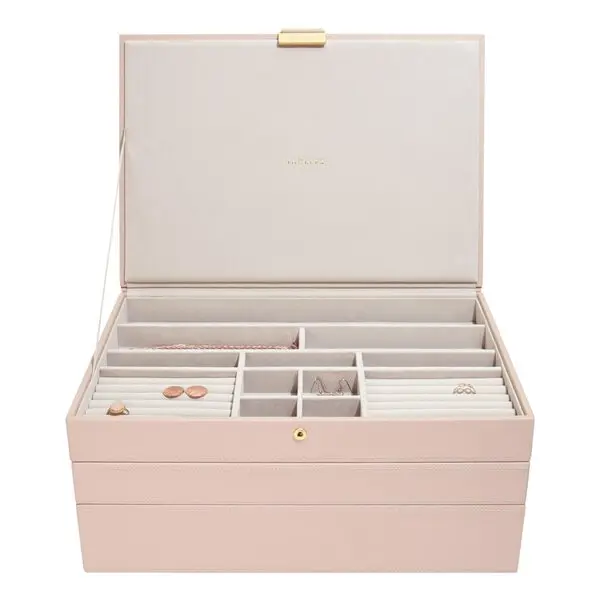 STACKERS Supersize Three-piece Jewelry Box Set - Pink