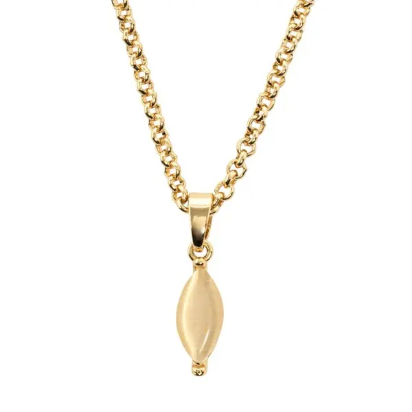 UCHI & SOTO Nekomeishi Cream Cats Eye Pendant - Gold