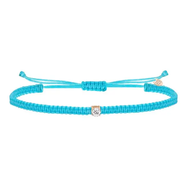 ECCE ARTISAN DIAMONDS 14k Rose Gold Cord Bracelet - Blue