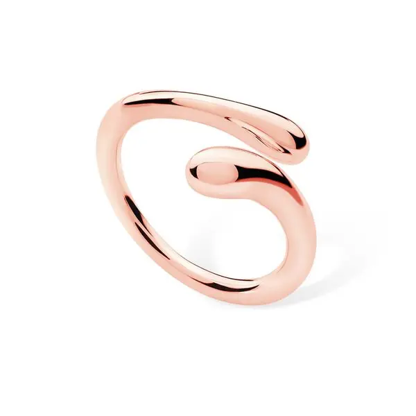 LUCY QUARTERMAINE Open Drop Vermeil Ring - Rose Gold
