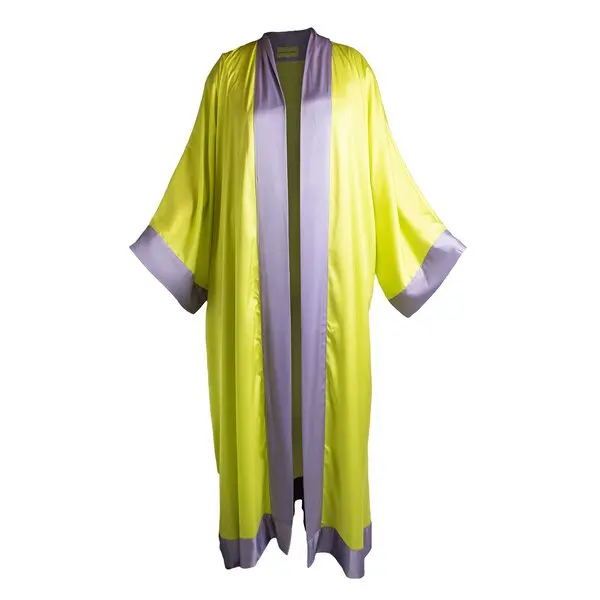 JANARA JONES Long Sleeve Satin Abaya Kaftan