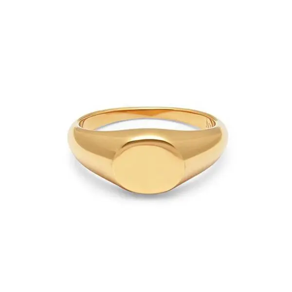 NIALAYA JEWELRY Mini Signet Ring - Gold