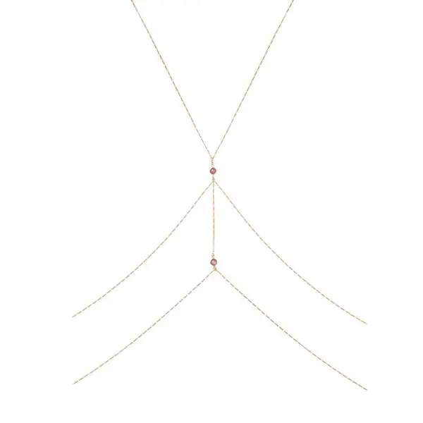 LYA SOUL JEWELRY Ariel Body Chain - Gold/red
