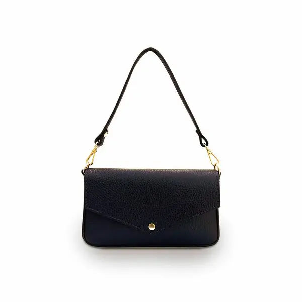 APATCHY LONDON The Munro Leather Shoulder Bag - Black