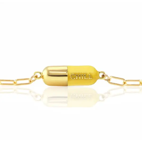 Kris Nations Chill Pill Charm Bracelet - Gold/yellow