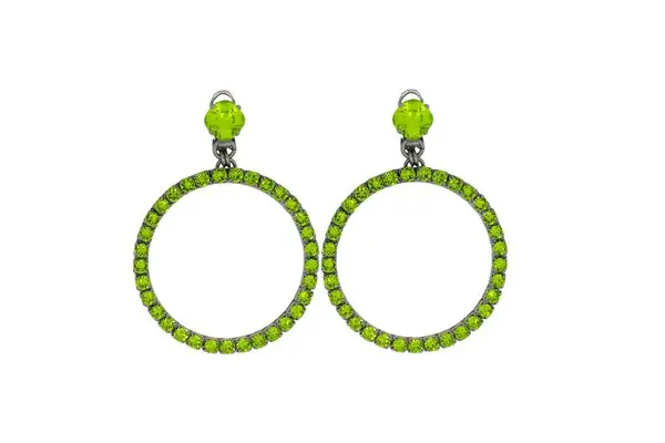 VICKISARGE Medium Hoop Earrings - Green