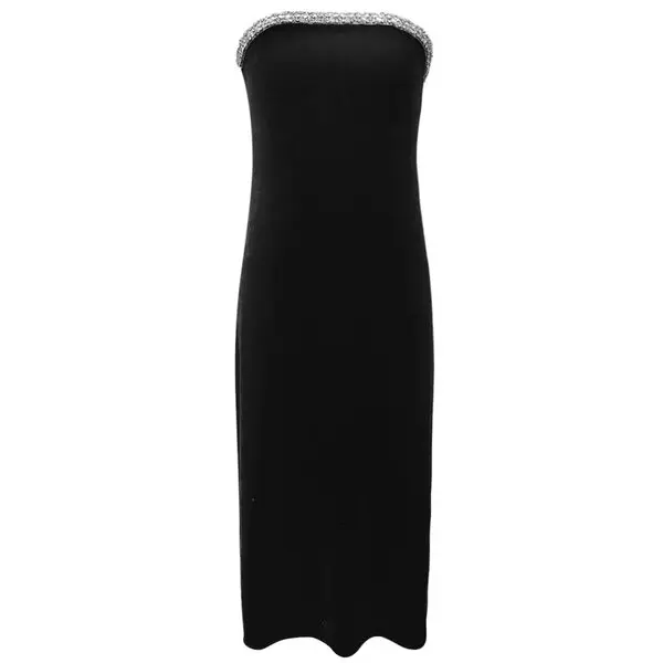 RIVIERA SOIRÉE Audrey Velvet Strapless Midi Dress