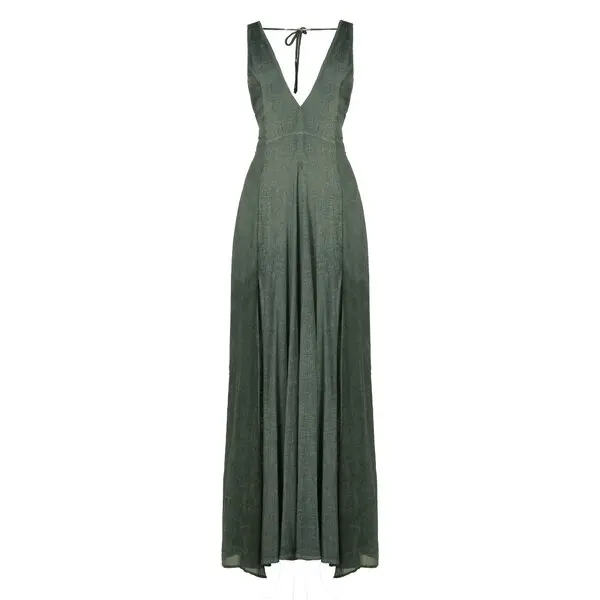 ZHENABIA Zhe Maxi Dress - Green