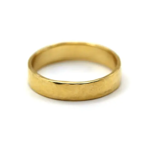 VICSTONENYC FINE JEWELRY 14k Yellow Hammered Band Ring - Gold
