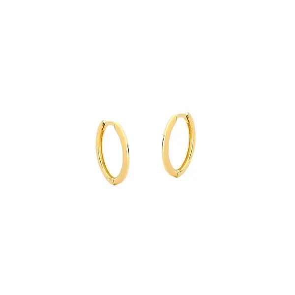 SOLIO JEWELLERY Mini Huggie 18k Solid Gold Earrings - Gold/yellow