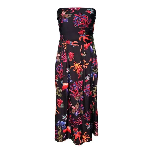 JANARA JONES Strapless Satin Dress - Black