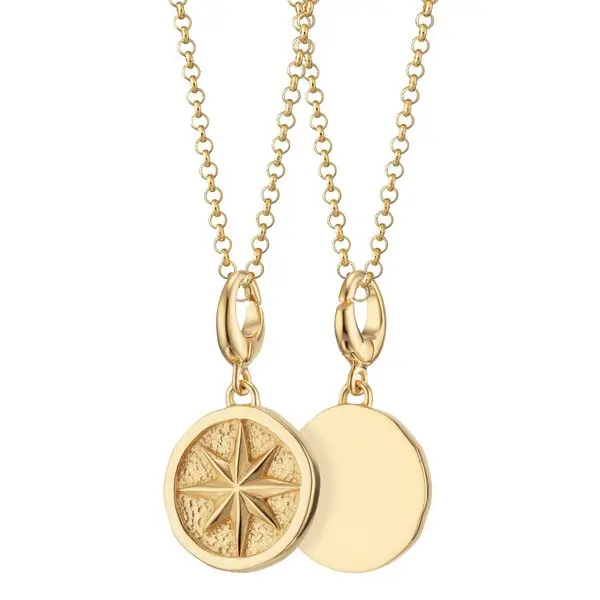 LILY CHARMED Plated North Star Charm Necklace - Gold