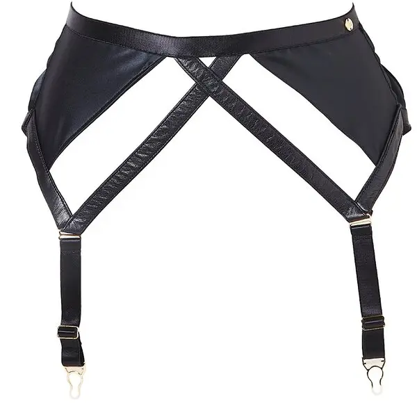 SOMETHING WICKED Jade Suspender Garter Belt - Black