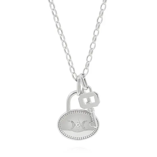 Côté Caché Lock & Key Chain Necklace