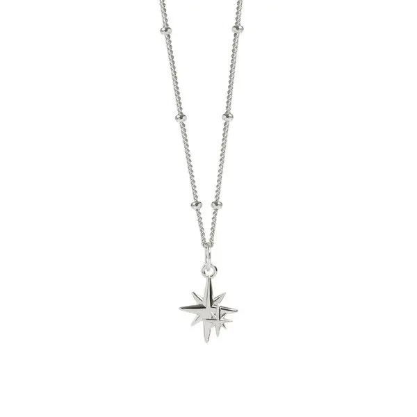 MURU Mother & Child Bead Chain Necklace - Silver