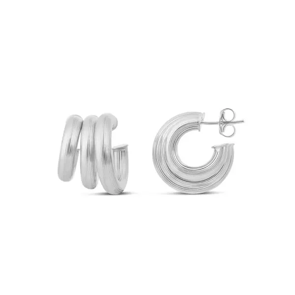 SHYMI Triple Hoop Earrings - Silver