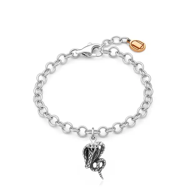 UNALOE Sterling Serpent Chain Bracelet - Silver