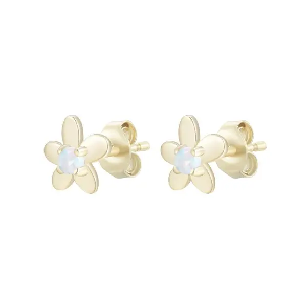 KAMARIA Mini Flower Stud Earrings - White