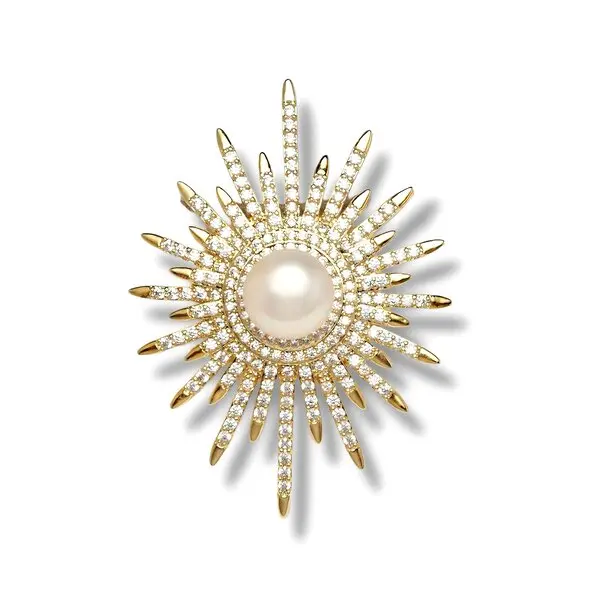 NINEMOO Solar Radiance Brooch-pendant - Gold