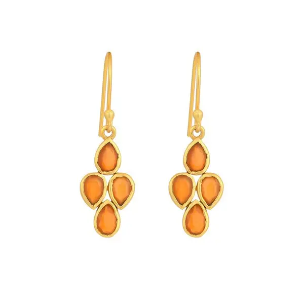 OPIUM JEWELS Soul Star Vermeil Drop Earrings - Gold/yellow