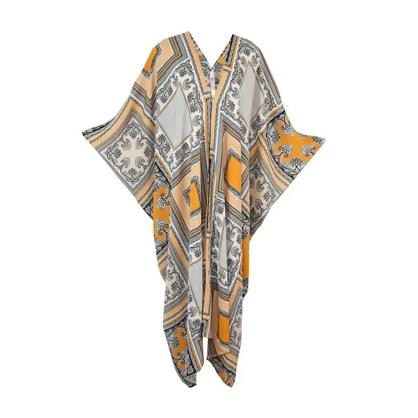 JENNAFER GRACE Eliza Printed Caftan - Pink