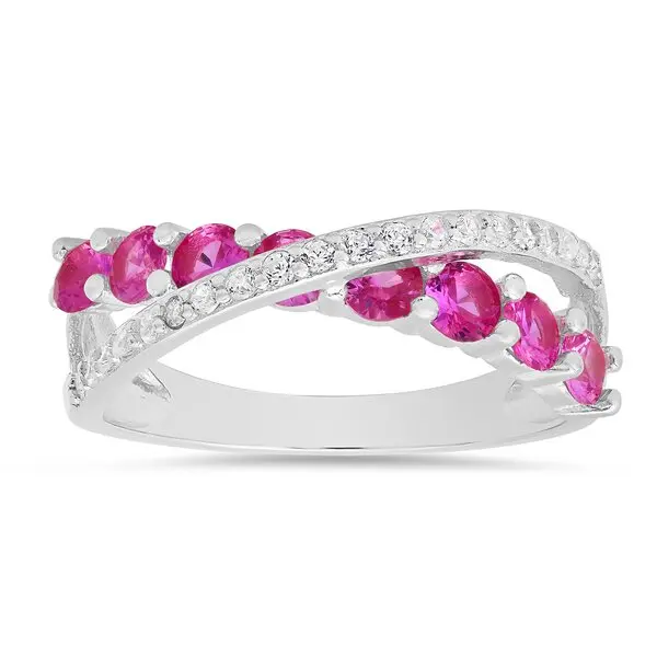 KYLIE HARPER Sterling Crossover Ring - Silver