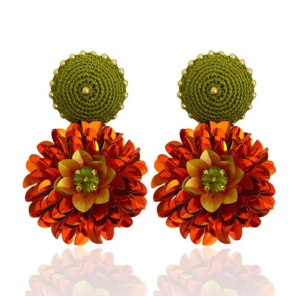 PINAR OZEVLAT Neutrals Dahlia Earrings - Yellow