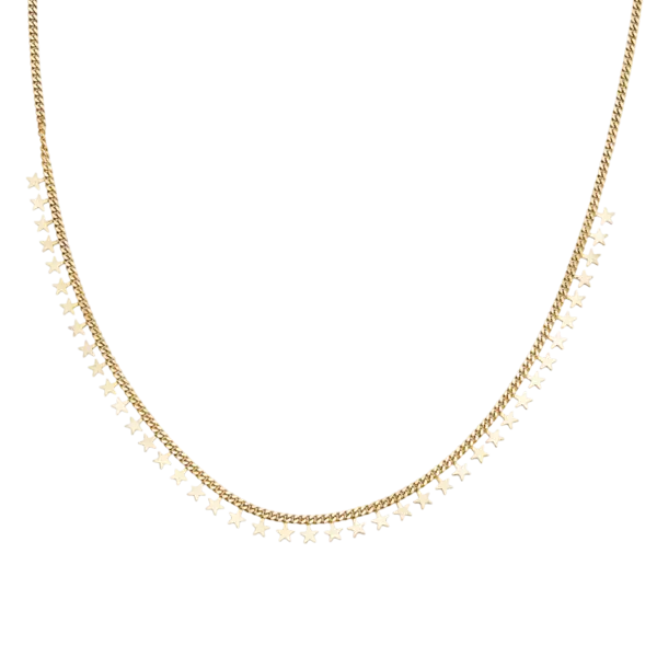 SPERO LONDON Multiple Star Station Necklace - Gold