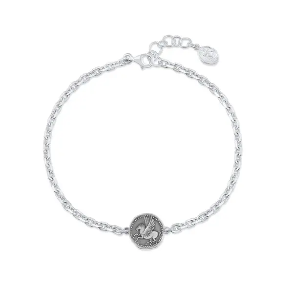 DOWER & HALL Pegasus Talisman Sterling Chain Bracelet - Silver