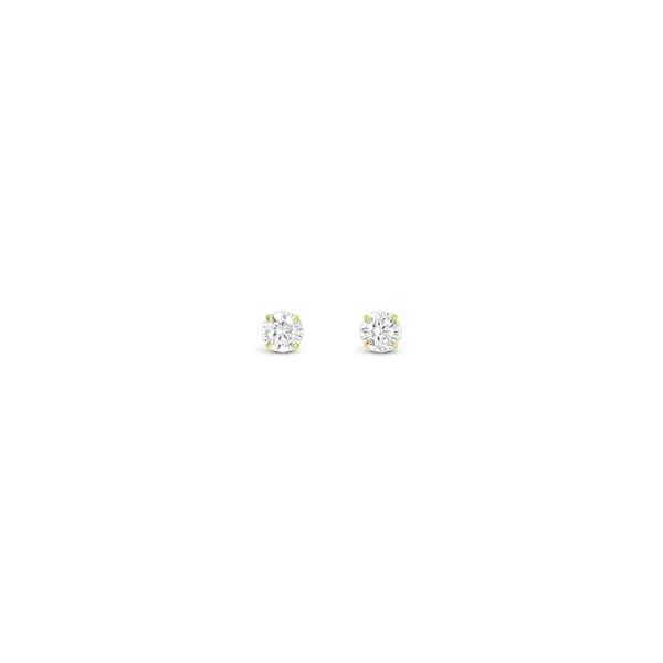 LUTIRO Round Cubic Zirconia Stud Earrings