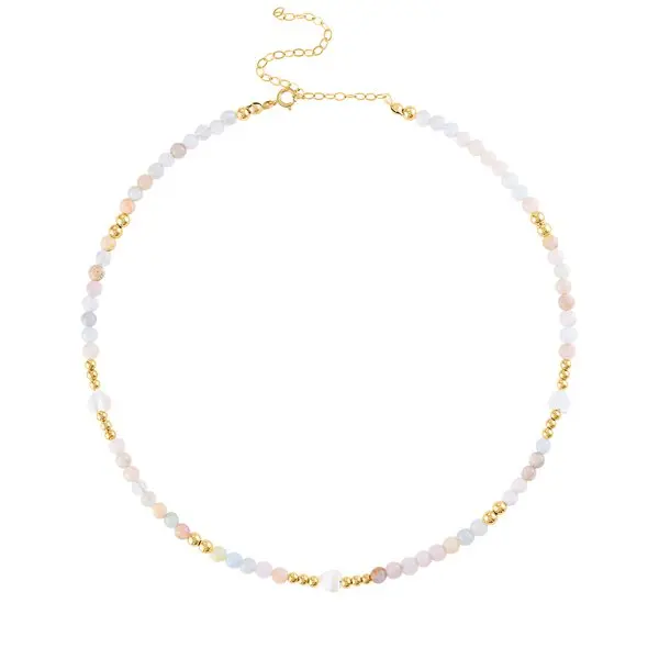 OLIVIA LE Name Morganite Beaded Necklace - Yellow