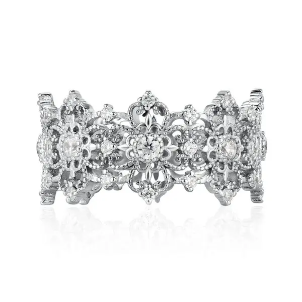 AZURA JEWELRY NEW YORK Orchid Veil Ring - Silver