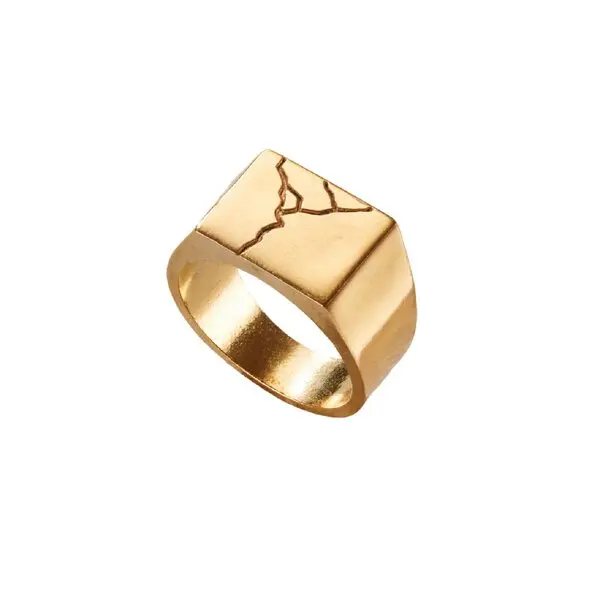 POSH TOTTY DESIGNS Kintsugi Signet Ring - Gold