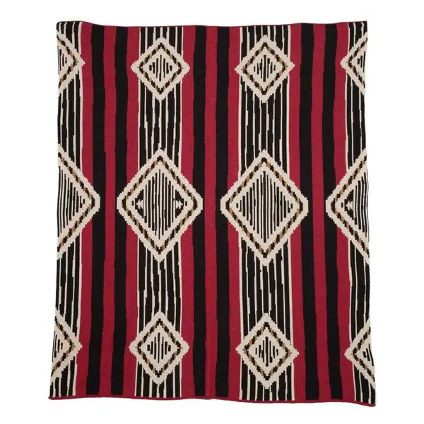 In2green Cotton Sustainable Knit Throw Blanket - Red