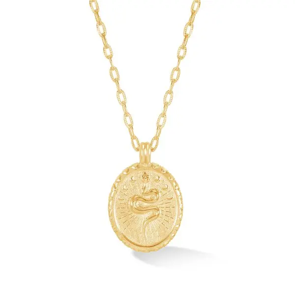 DOWER & HALL Snake Talisman Vermeil Necklace - Gold