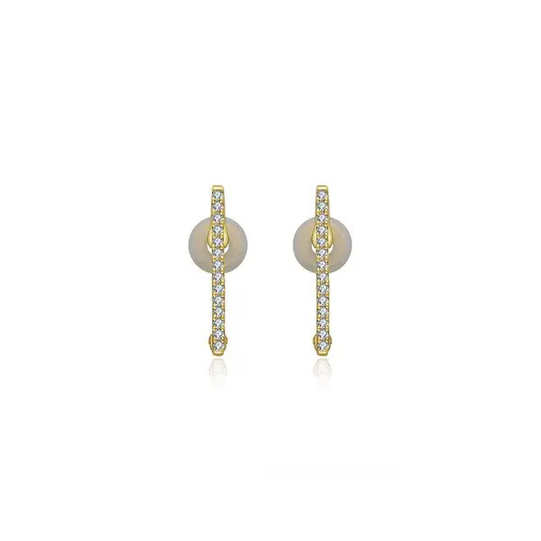 GENEVIEVE COLLECTION 18k Yellow Vertical Line Diamond Ear Cuff - Gold