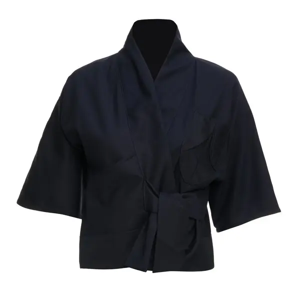 MOE Ink Deep Wool Vest Jacket - Blue