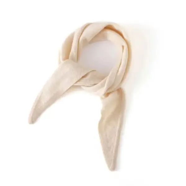 MY LITTLE NATURE Neutrals Pure Cashmere Triangle Mini Scarf Color Scarf For Her - Beige