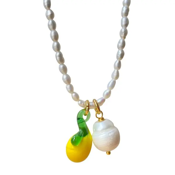 SMILLA BRAV Pearl And Murano Glass Pendant Necklace - White